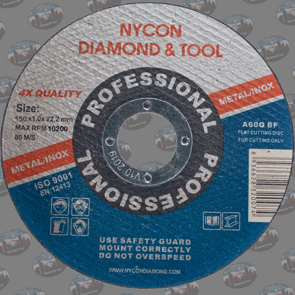 6" Premium Cutting Abrasive Disc—Flat Center - NDT